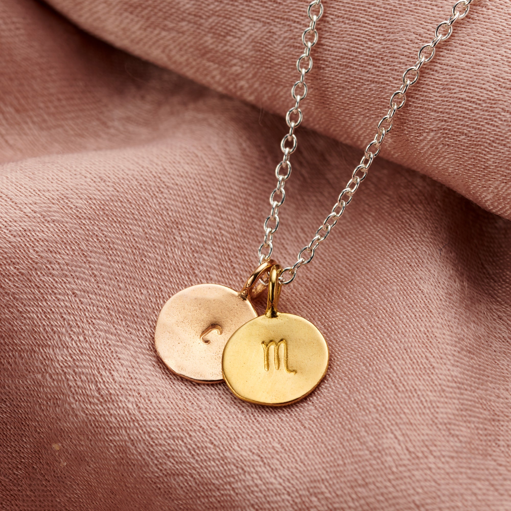 Personalised Scorpio Zodiac Charm Necklace | Posh Totty Designs