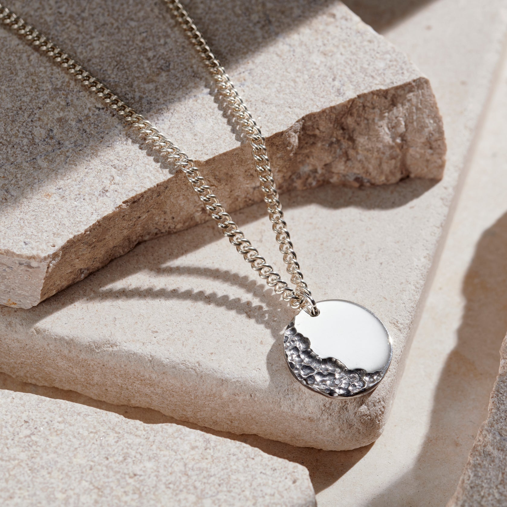 Personalised Strata Disc Necklace | Posh Totty Designs
