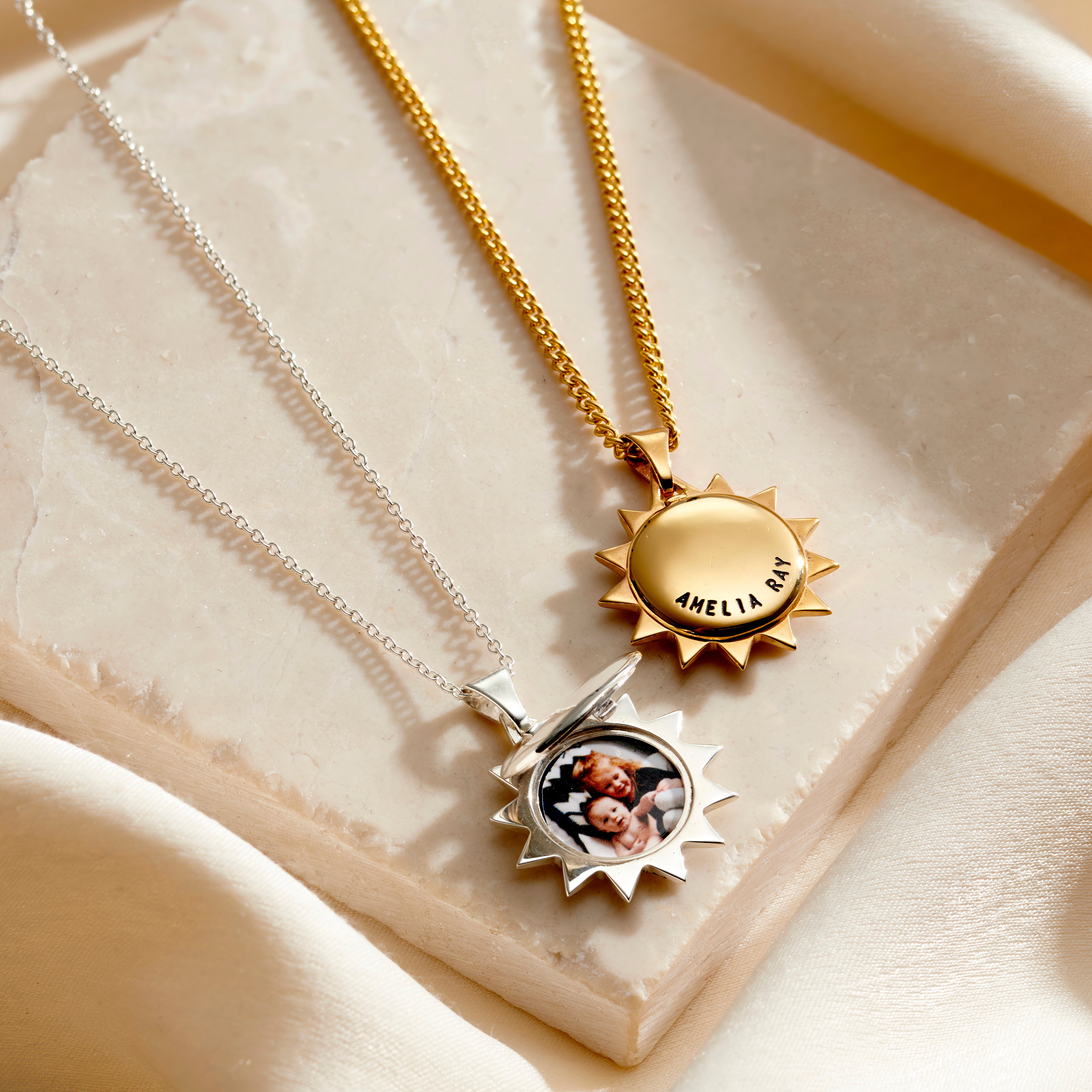Personalised Sun Locket | Posh Totty Designs